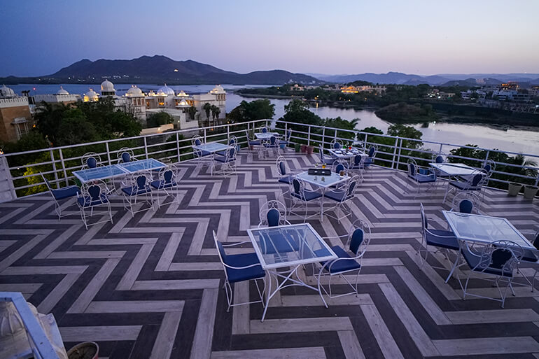 Rooftop Cafe - Hotal Royal Rafahiya Haveli in Udaipur Rajasthan